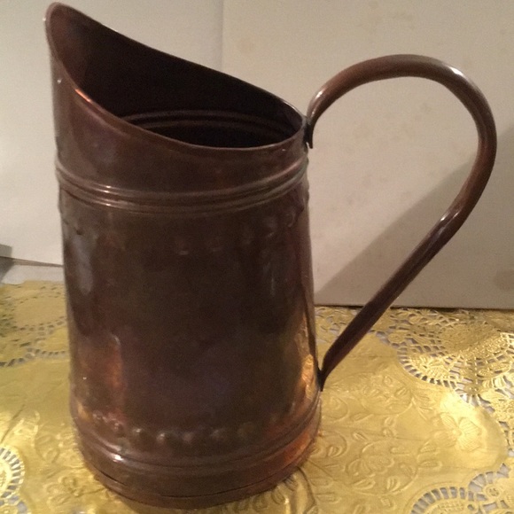 Dining | Vintage Dark Hammered Copper Pitcher Made In Turkey | Poshmark